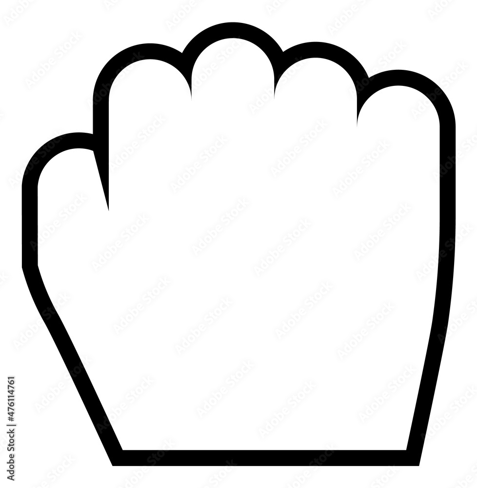 Fist hand cursor. Grab symbol in line style Stock Vector | Adobe Stock Fist hand cursor. Grab symbol in line style Stock Vector | Adobe Stock