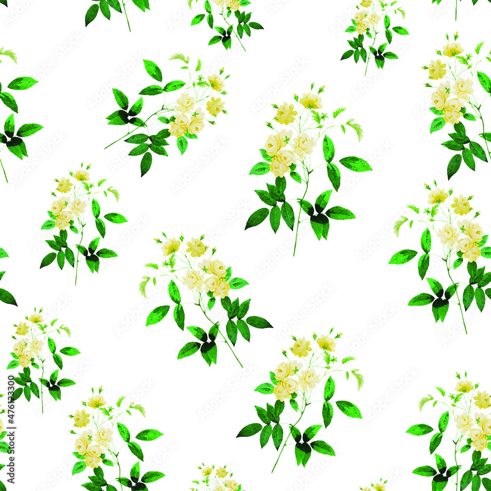 Spring flowers print. Seamless floral pattern. Plant design for fabric ...