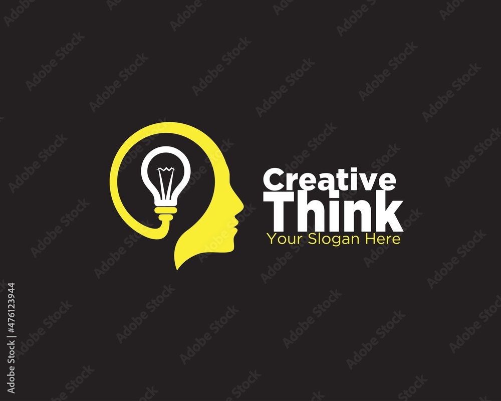 creative think logo designs for mental consulting logo Stock Vector ...