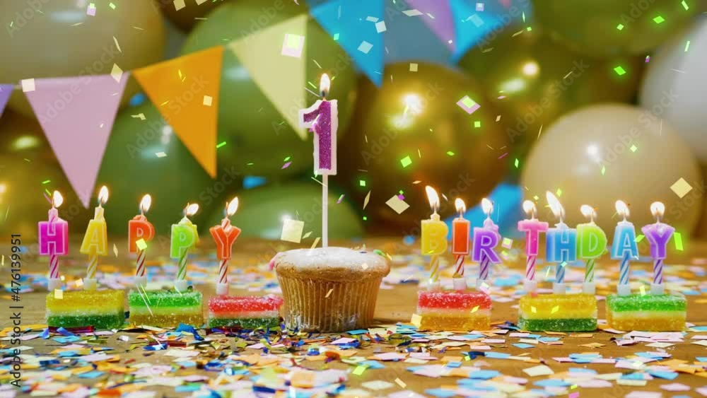 Incredibly Beautiful Happy Birthday background for one year old, Happy ...