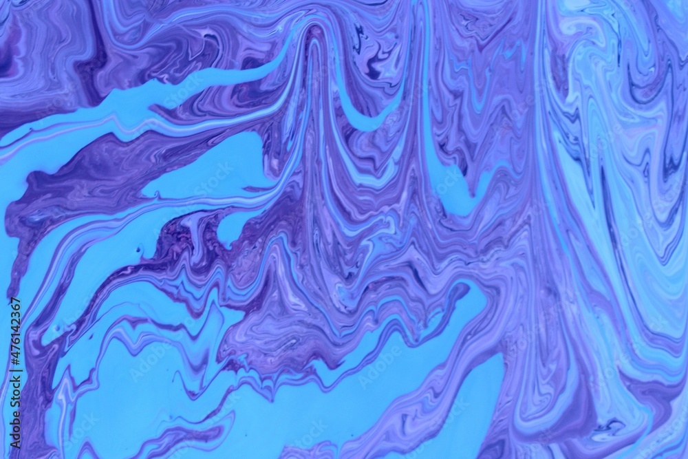 Blue marble background. Acrylic texture with marble pattern. Mixing ...