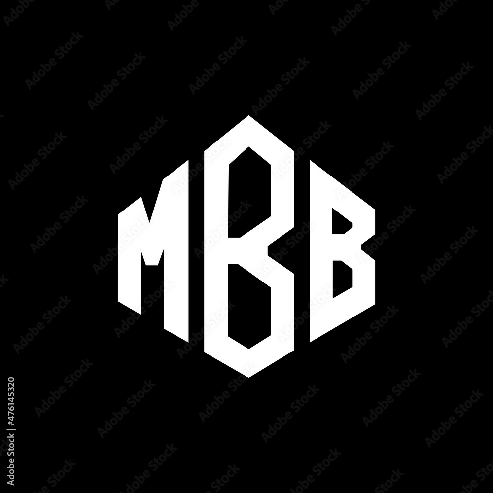 MBB letter logo design with polygon shape. MBB polygon and cube shape ...