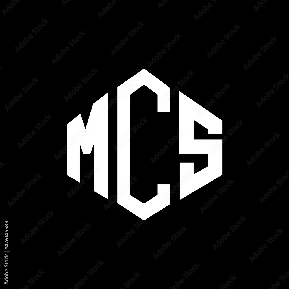 MCS letter logo design with polygon shape. MCS polygon and cube shape ...