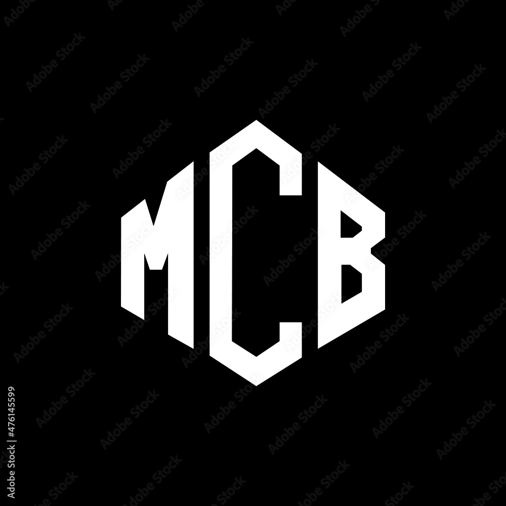 Vecteur Stock MCB letter logo design with polygon shape. MCB polygon ...
