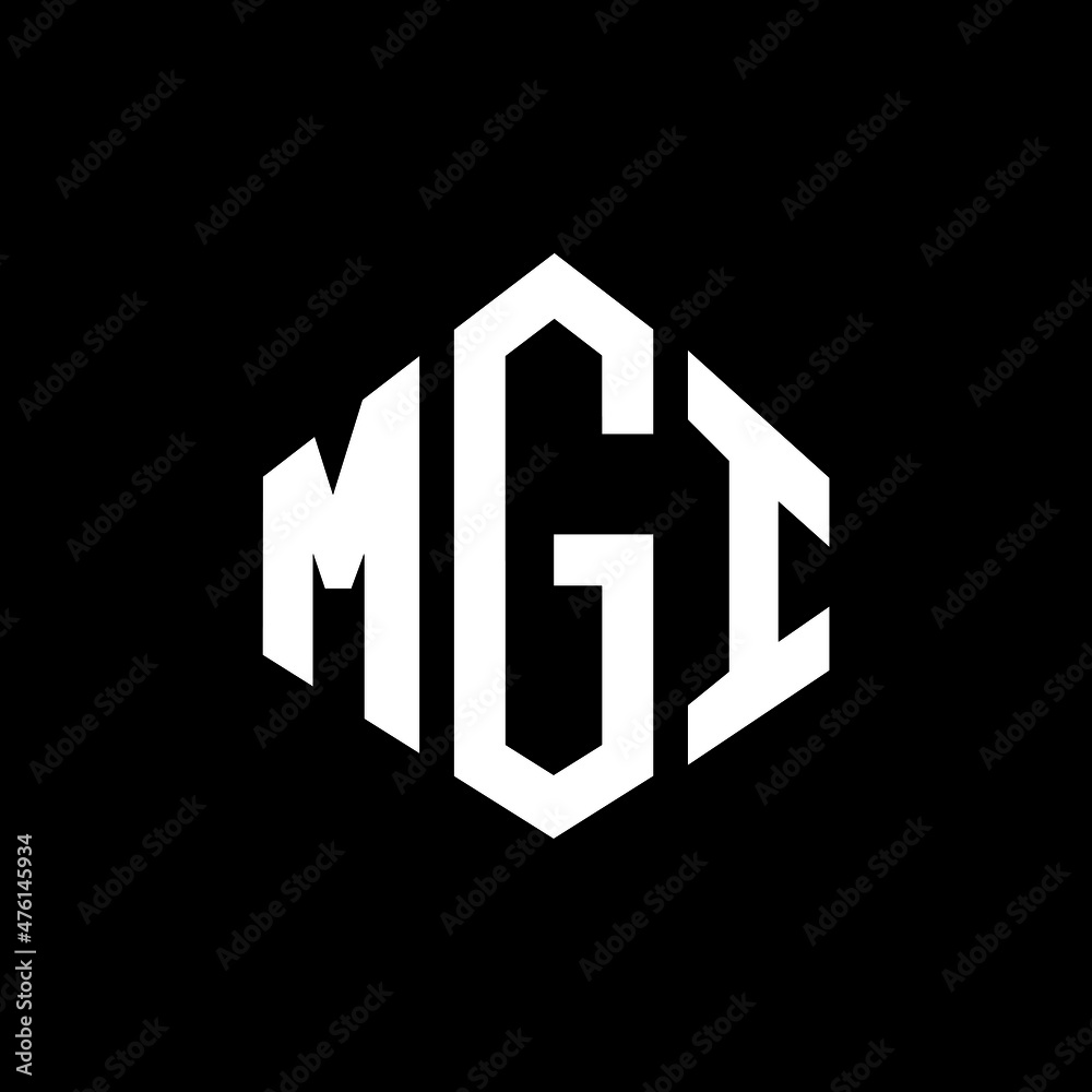 MGI letter logo design with polygon shape. MGI polygon and cube shape ...