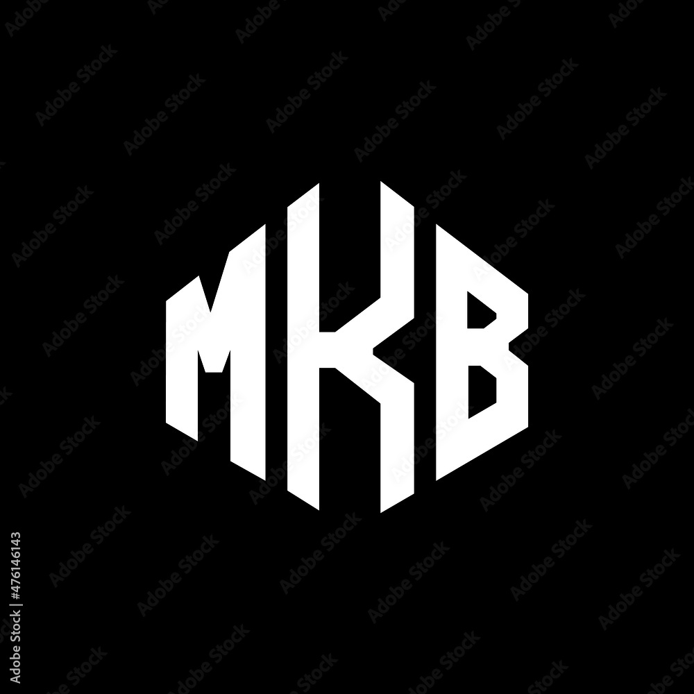 MKB letter logo design with polygon shape. MKB polygon and cube shape ...