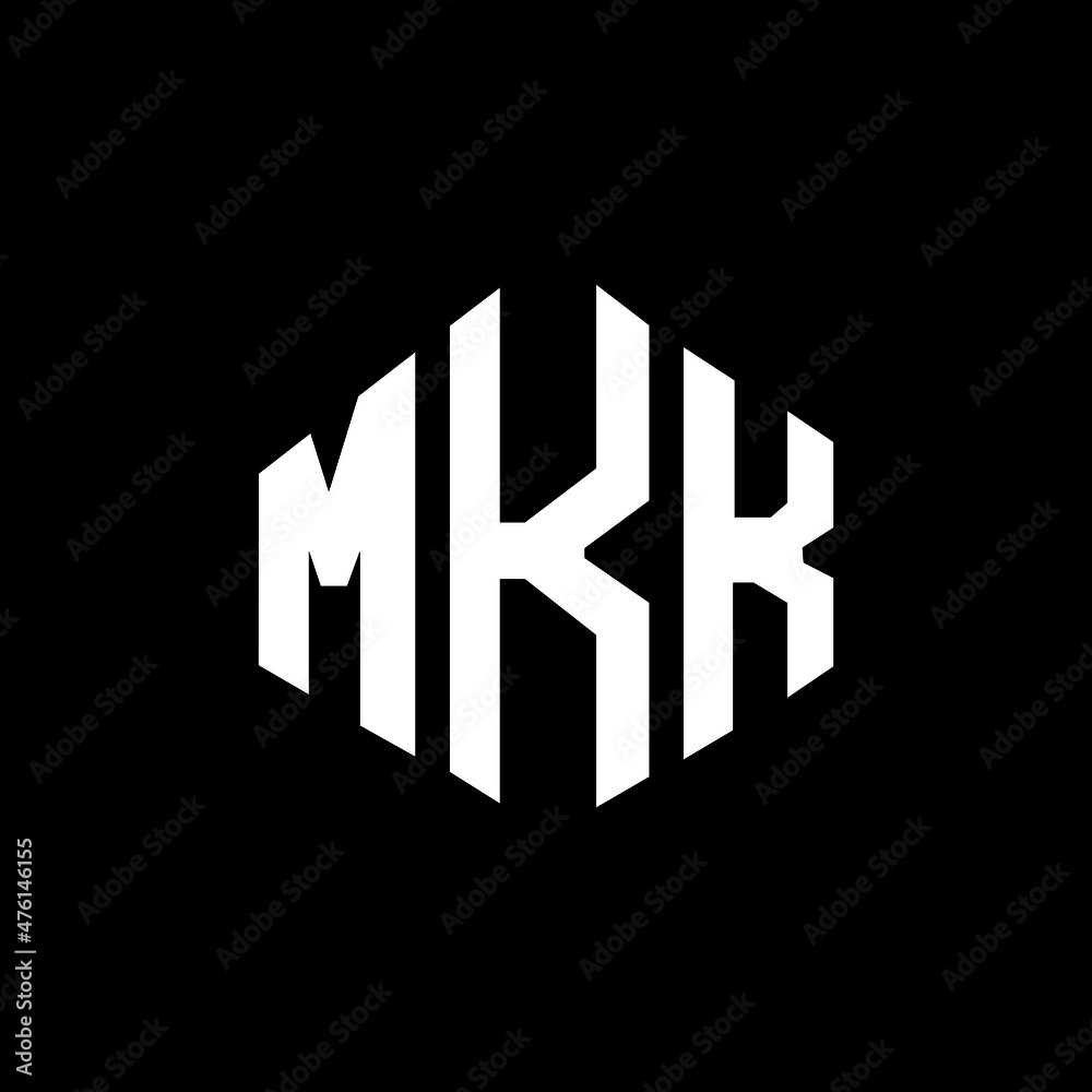 MKK letter logo design with polygon shape. MKK polygon and cube shape ...