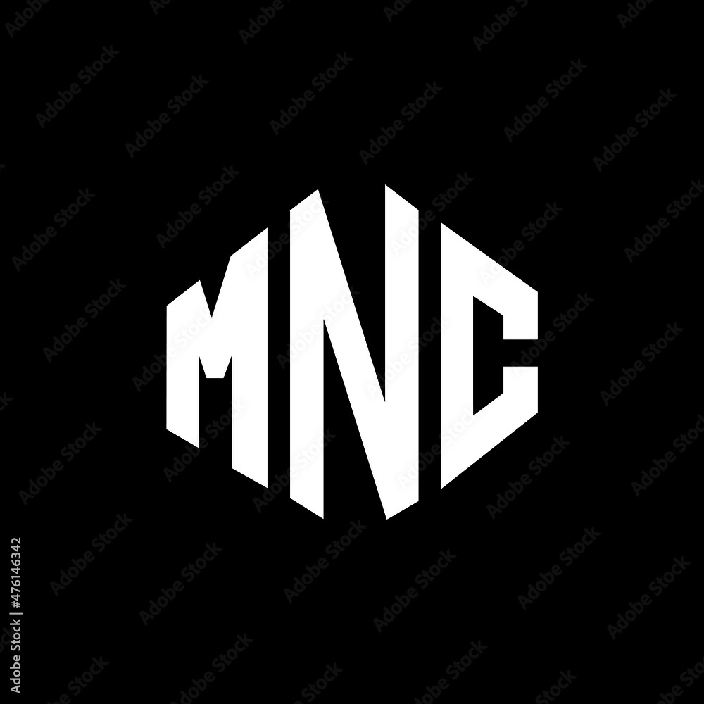 MNC letter logo design with polygon shape. MNC polygon and cube shape ...