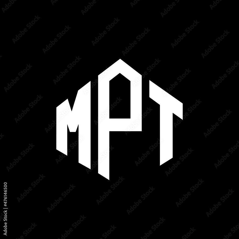 MPT letter logo design with polygon shape. MPT polygon and cube shape ...