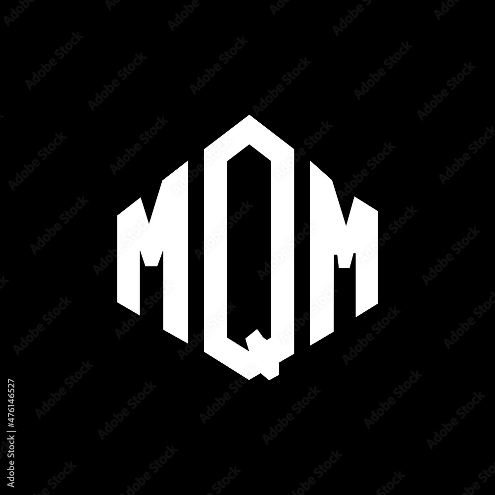 MQM letter logo design with polygon shape. MQM polygon and cube shape ...