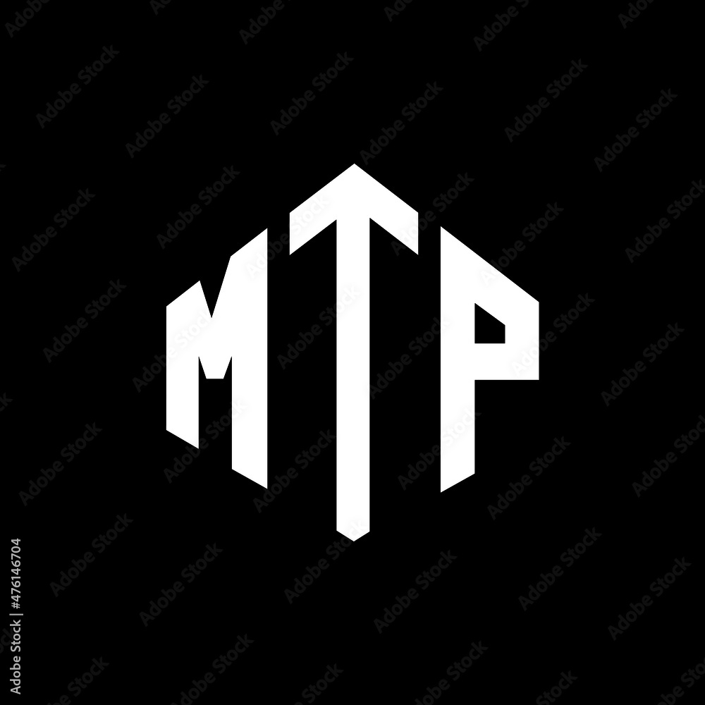 MTP letter logo design with polygon shape. MTP polygon and cube shape ...