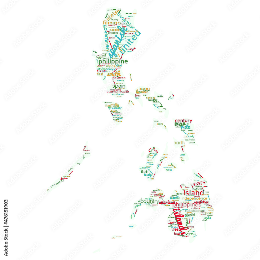 Philippines map national country location map pattern background ...