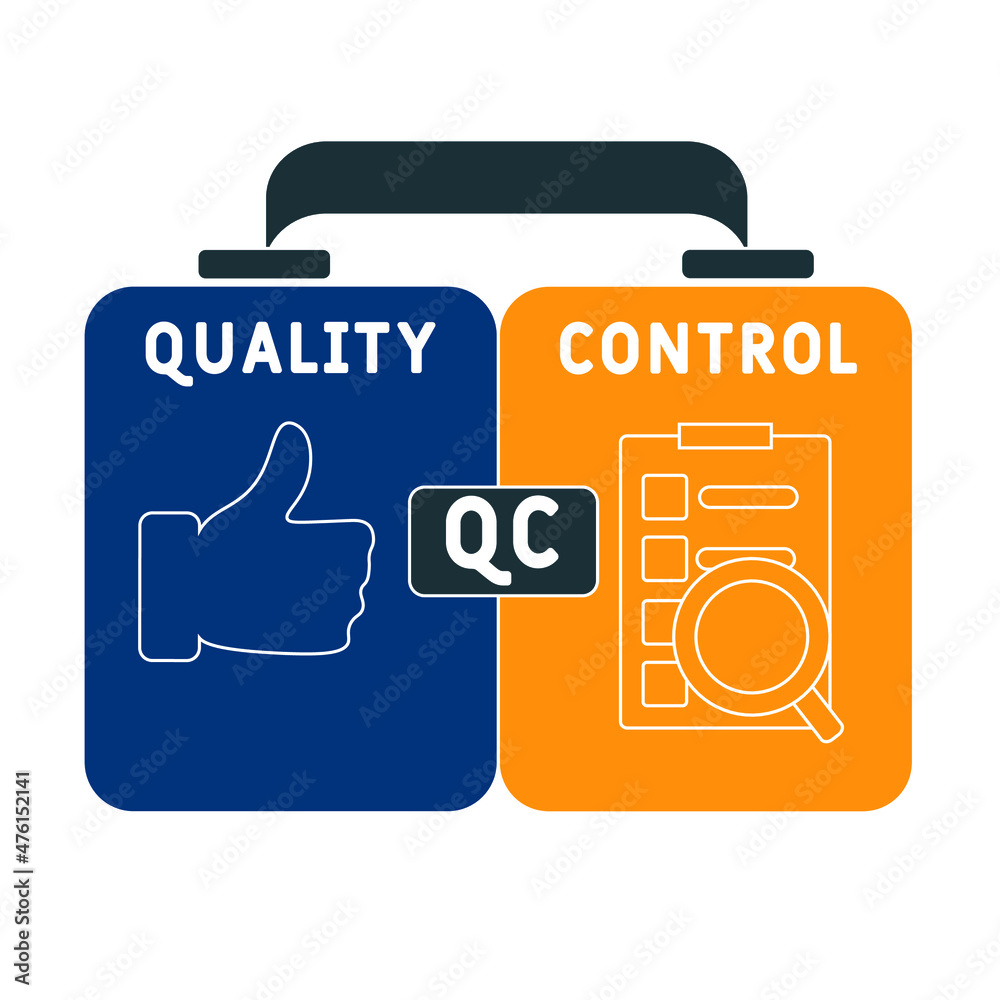 QC - Quality Control acronym. business concept background. vector ...