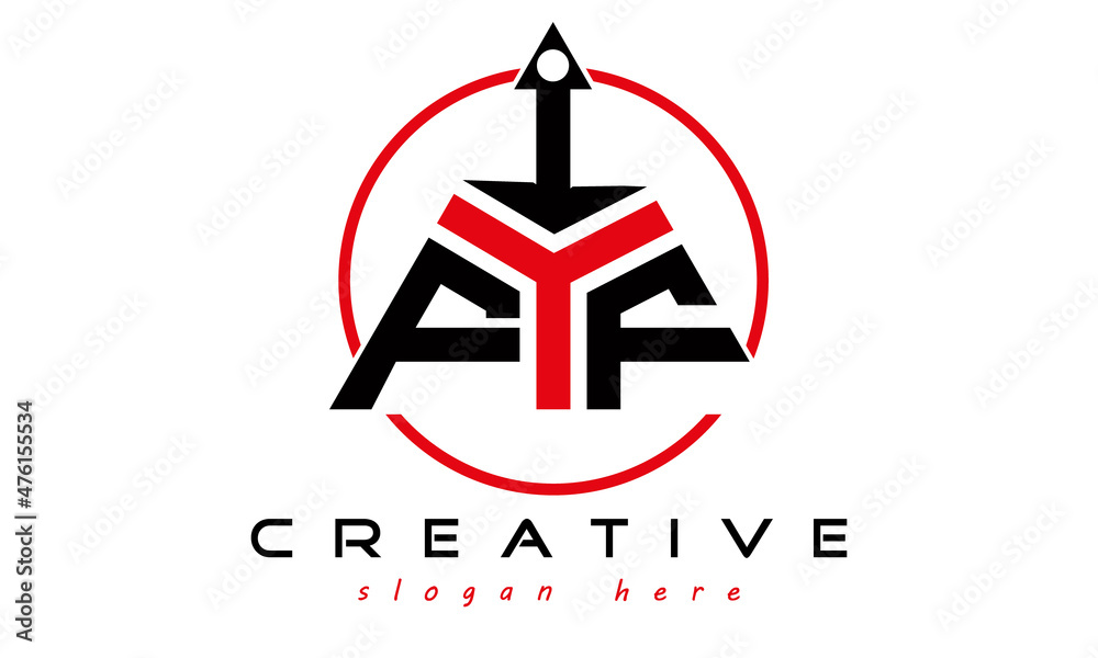 triangle badge with circle FIF letter logo design vector, business logo ...