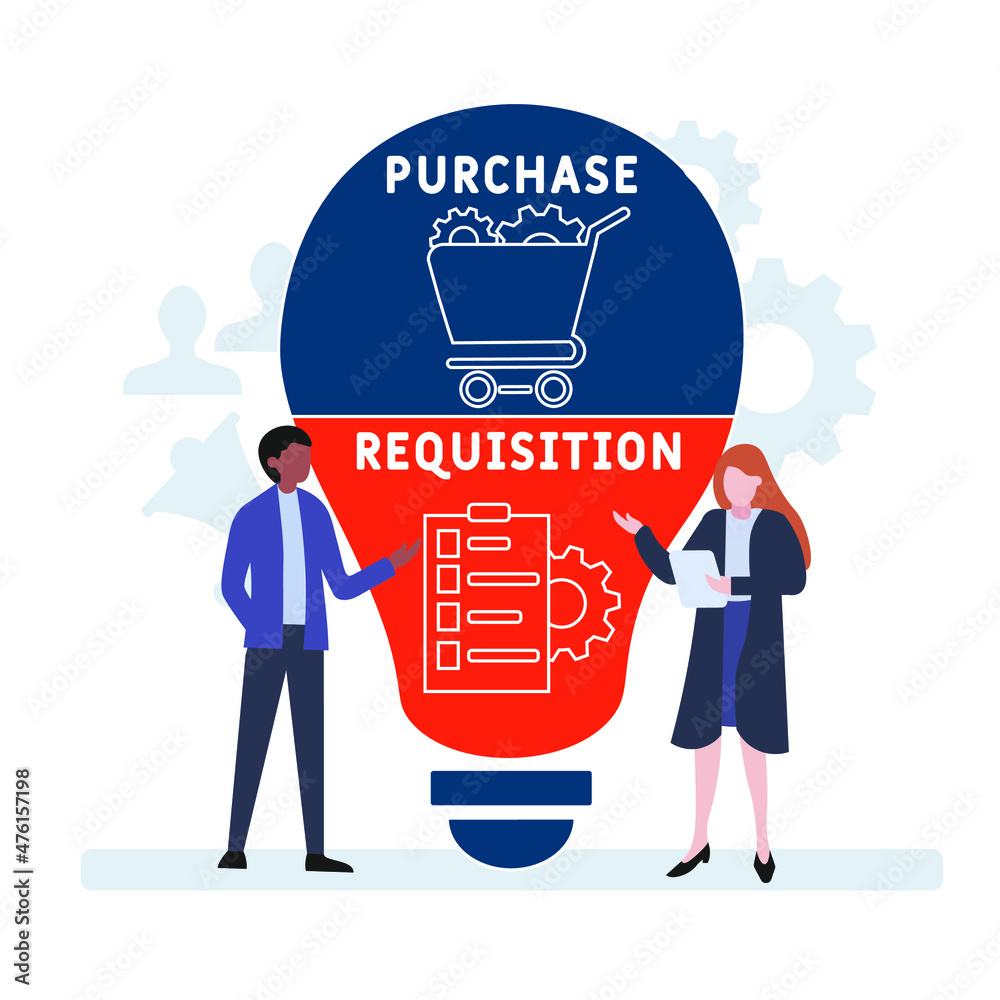 PR - Purchase Requisition acronym. business concept background. vector ...