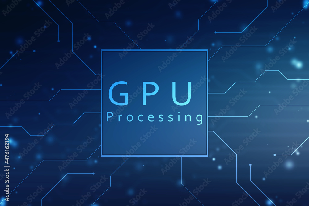 2d illustration gpu futuristic background Stock Illustration | Adobe Stock