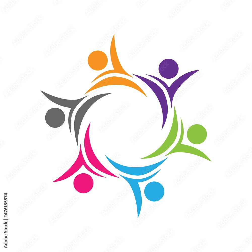 Teamwork logo template Stock Vector | Adobe Stock