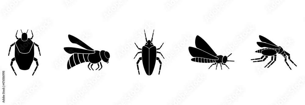 insect icon set, insect vector set sign symbol Stock Vector | Adobe Stock