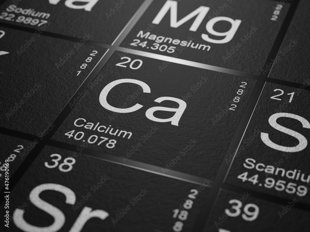 Calcium element from the periodic table black design Stock Illustration ...