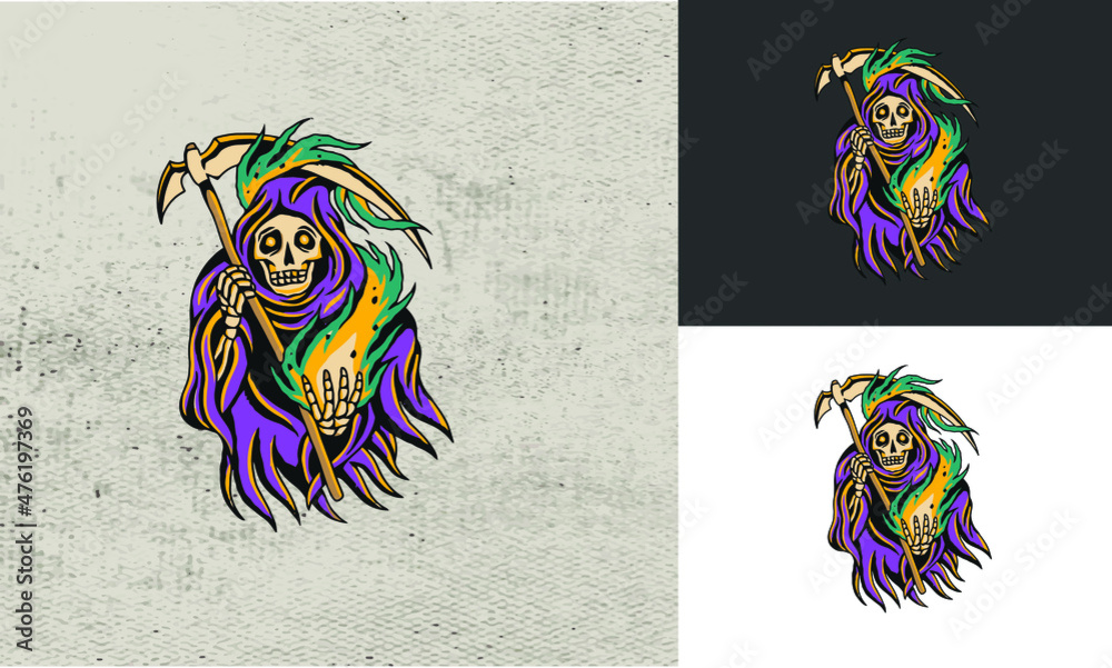 artwork design of angel of death vector illustration Stock Vector ...