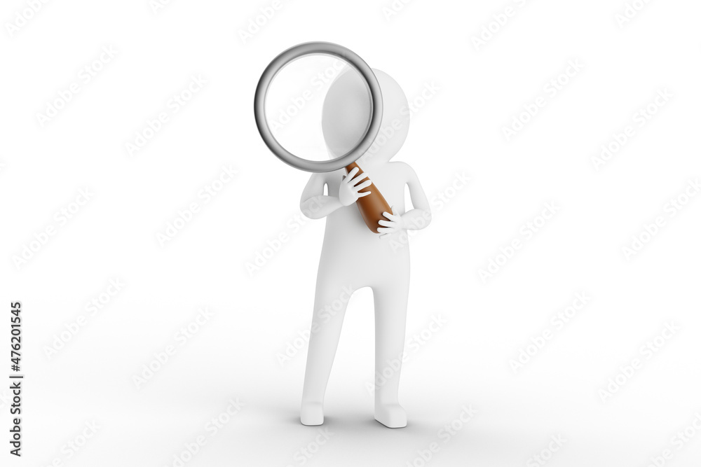 3D Man is Posing with Signs and Symbols Stock Illustration | Adobe Stock