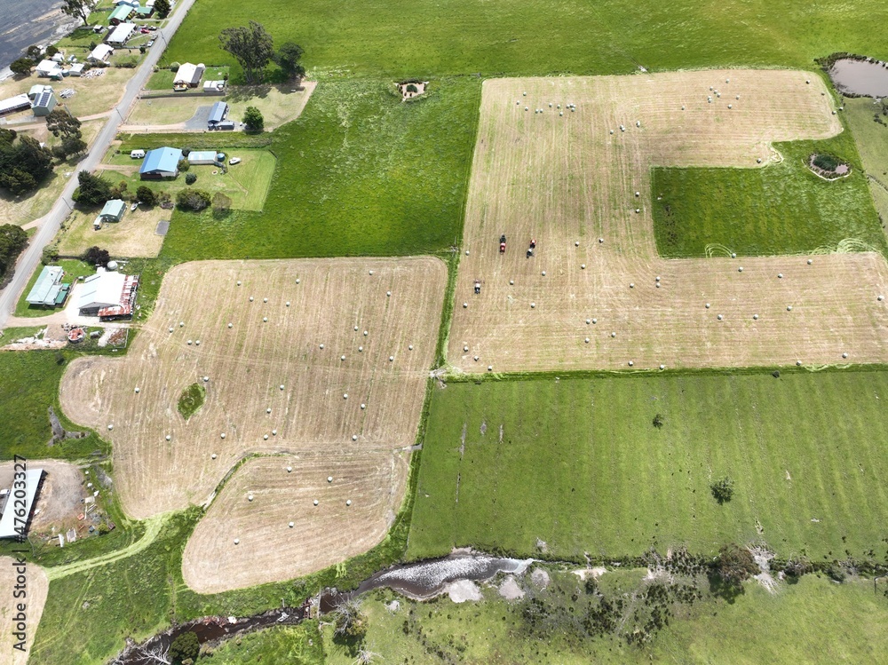 Making and growing hay and silage in Australia. with tractors and ...