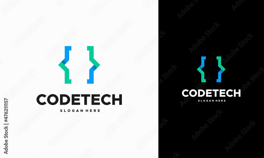 Modern Coding logo designs concept vector, Programmer Technology logo ...