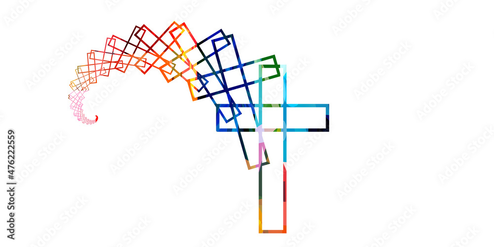 Christian cross isolated vector illustration. Religion themed ...