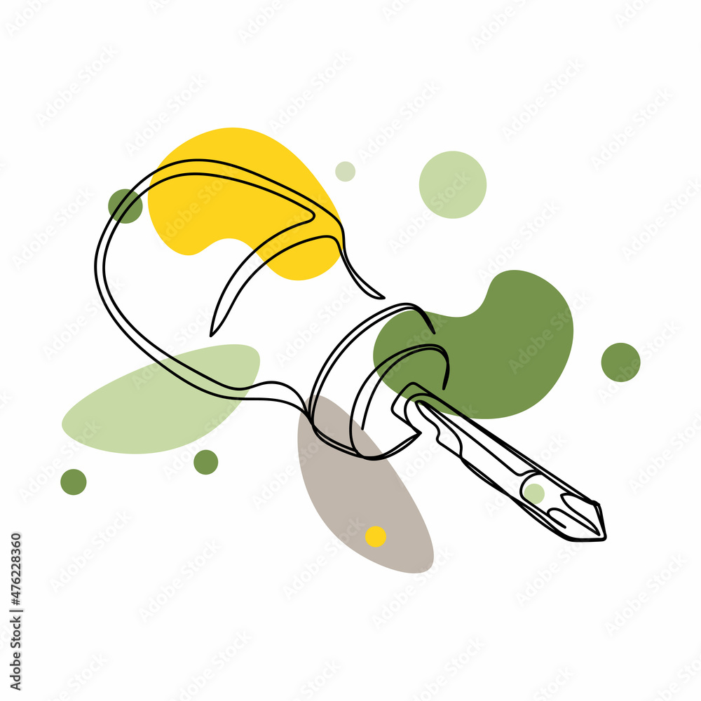 Continuous one simple single line drawing of crosshead screwdriver icon ...