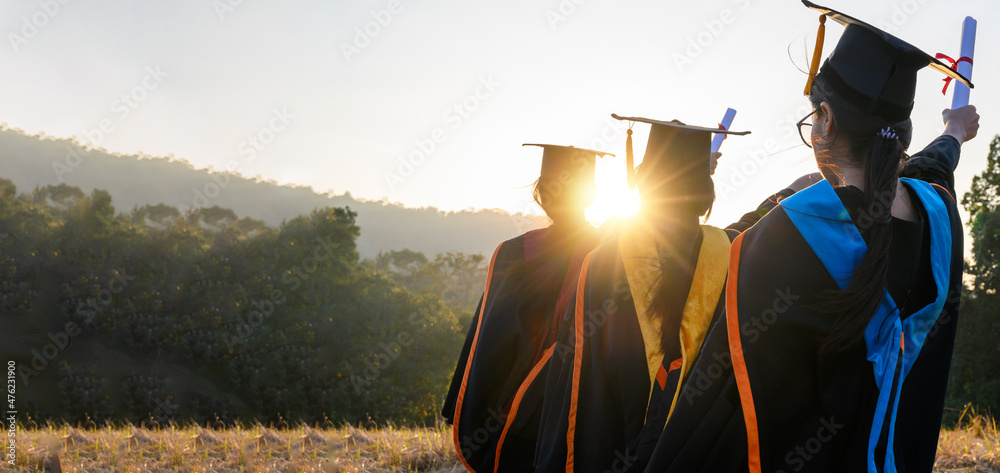 Graduation. Congratulations on the day of graduation at the university ...