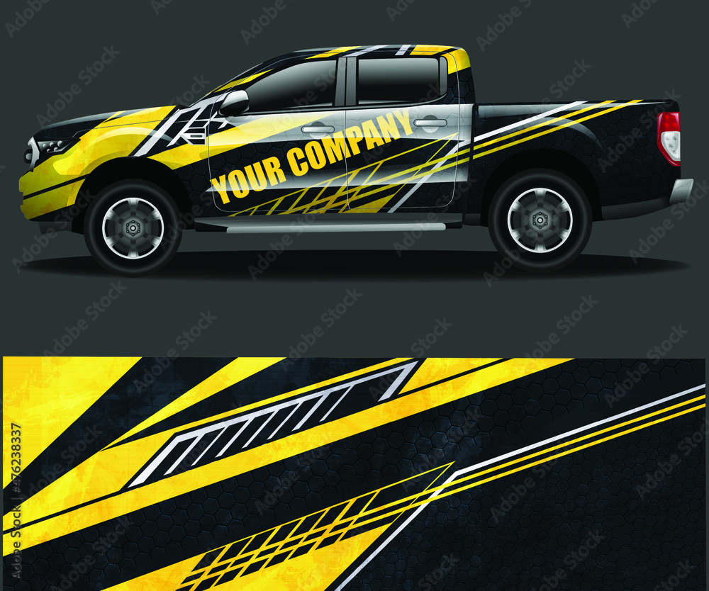 corporate truck wrap design - Vehicle wrap design Stock Vector | Adobe ...