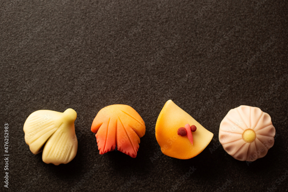 Japanese confectionery Nerikiri ,Japanese traditional sweets Nerikiri ...