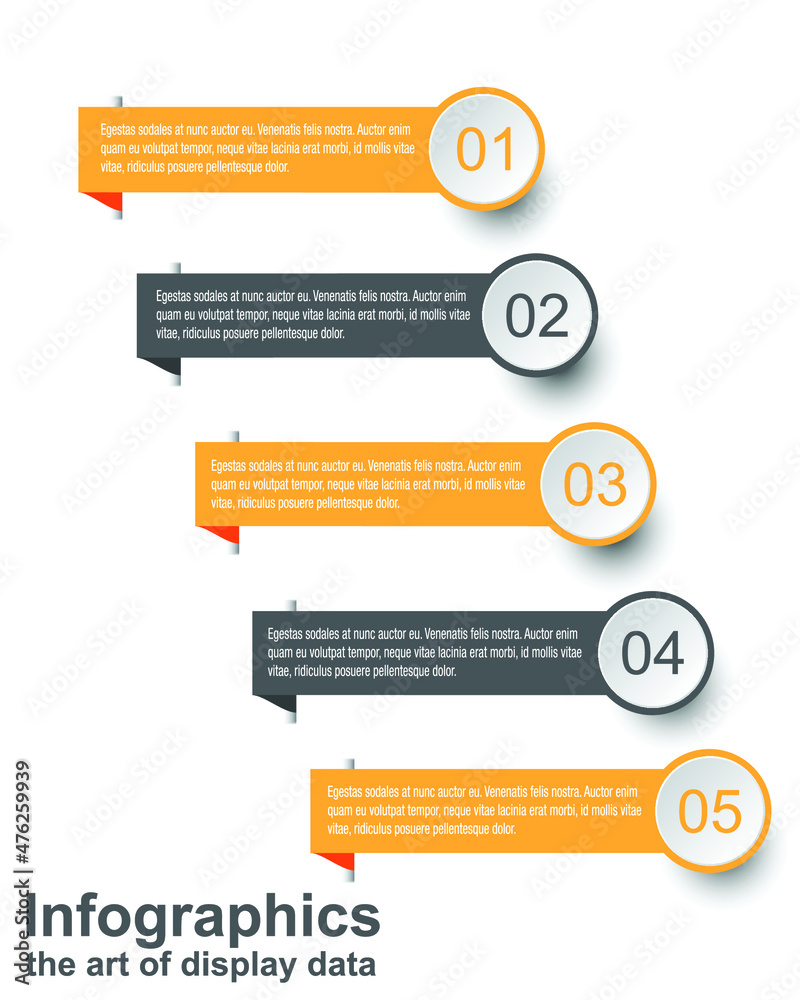 Infographic display template. Idea to display information, ranked and ...