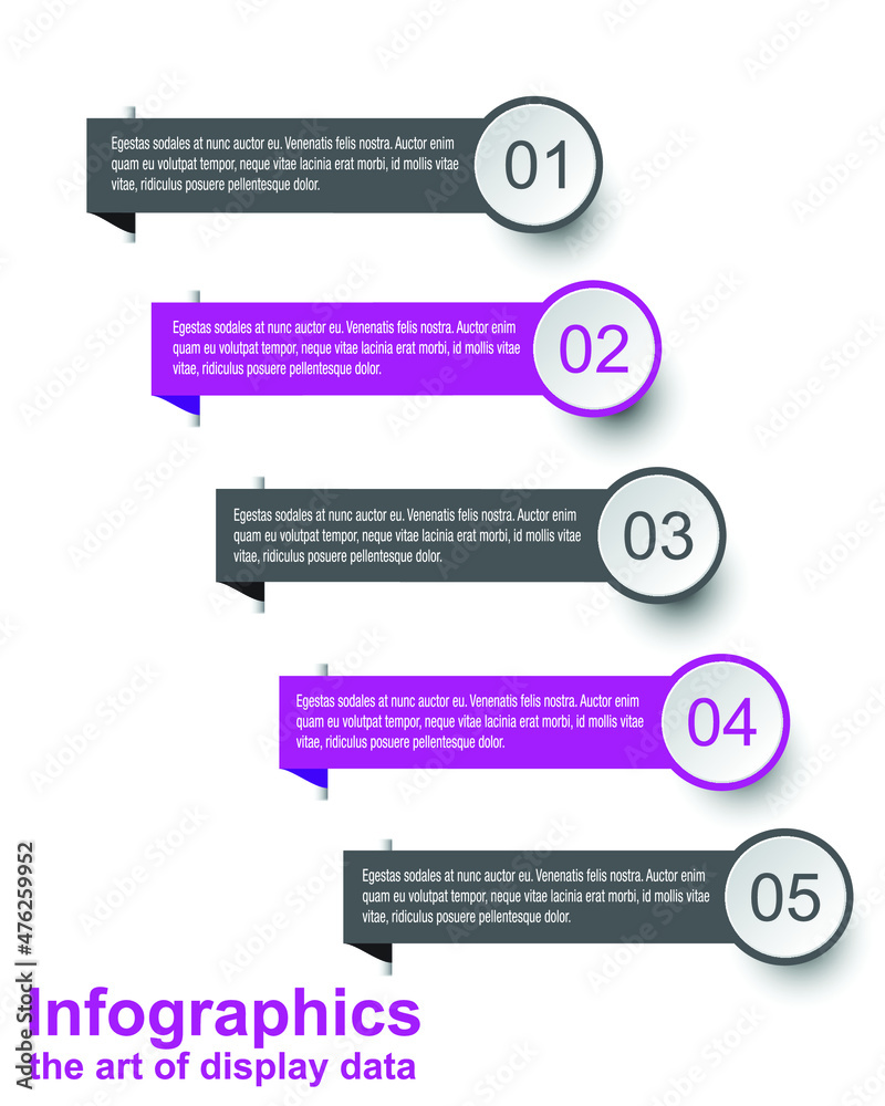 Infographic display template. Idea to display information, ranked and ...