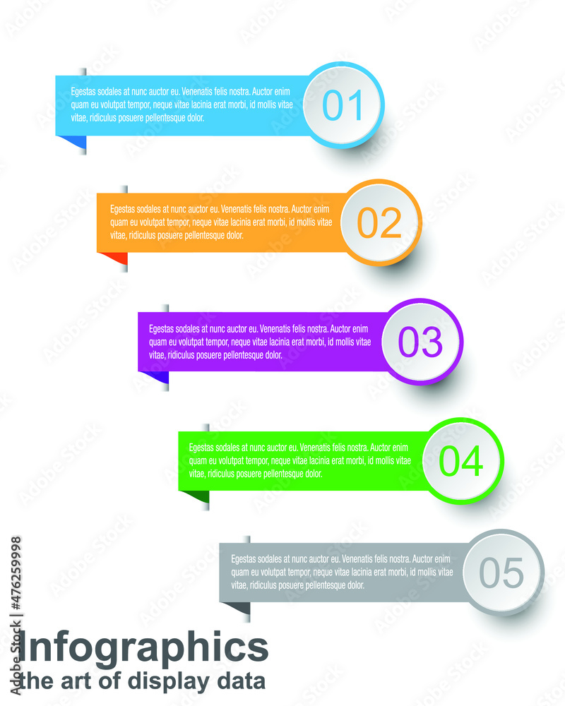 Infographic display template. Idea to display information, ranked and ...
