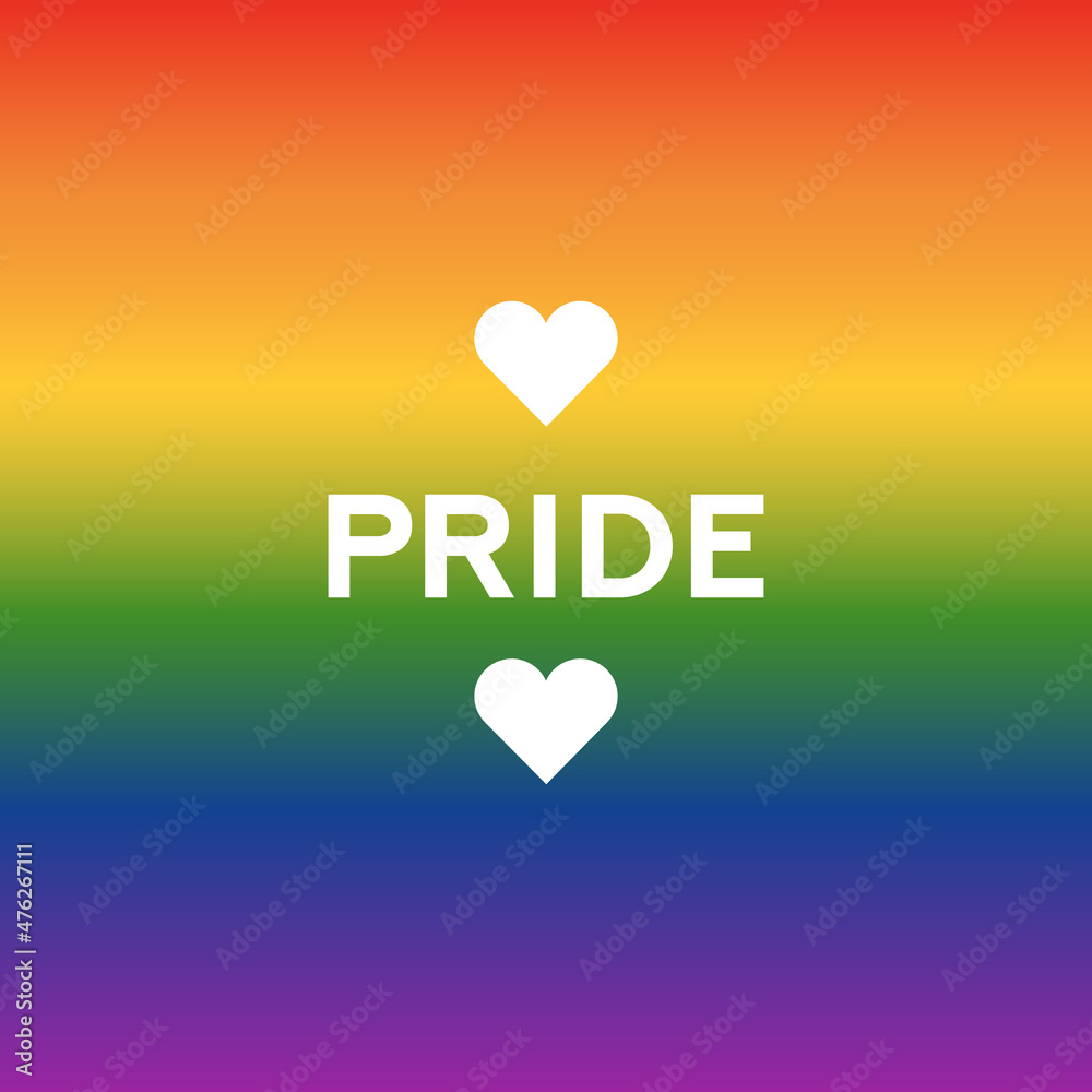 LGBT LGBTQ+ Pride Hearts and Slogans Social Media Post Template. Love ...