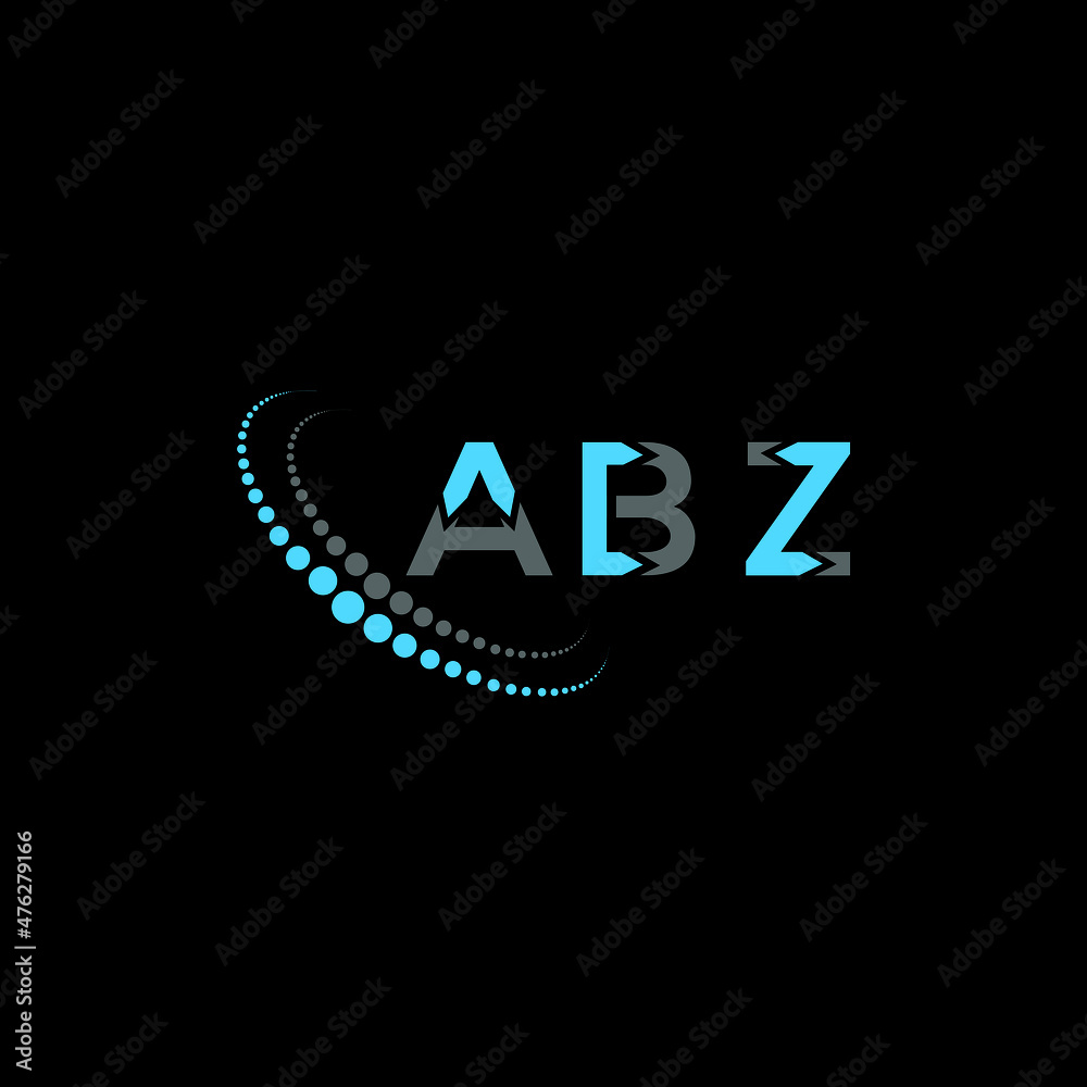 ABZ letter logo design on black background.ABZ creative initials letter ...