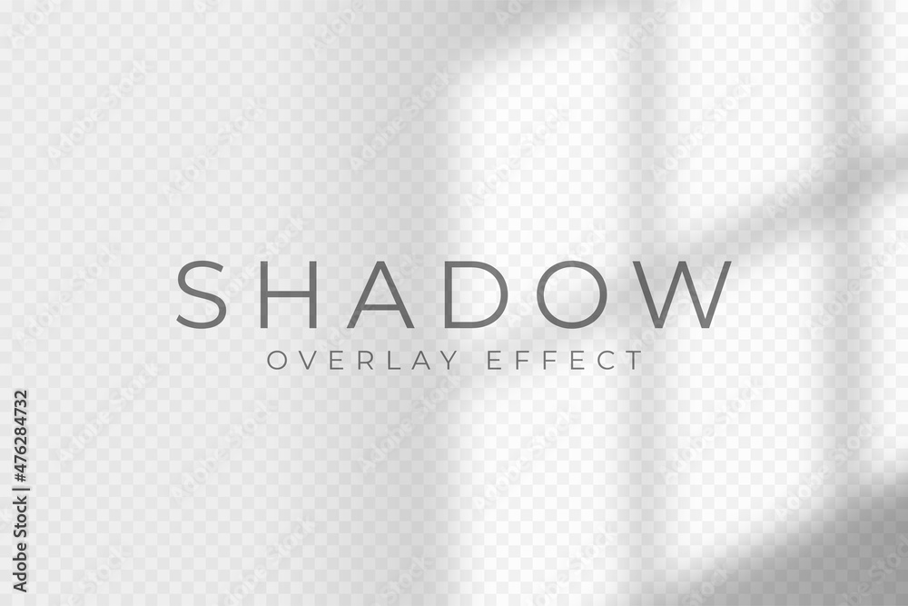 Shadow overlay effect. Transparent soft light and shadow from window ...