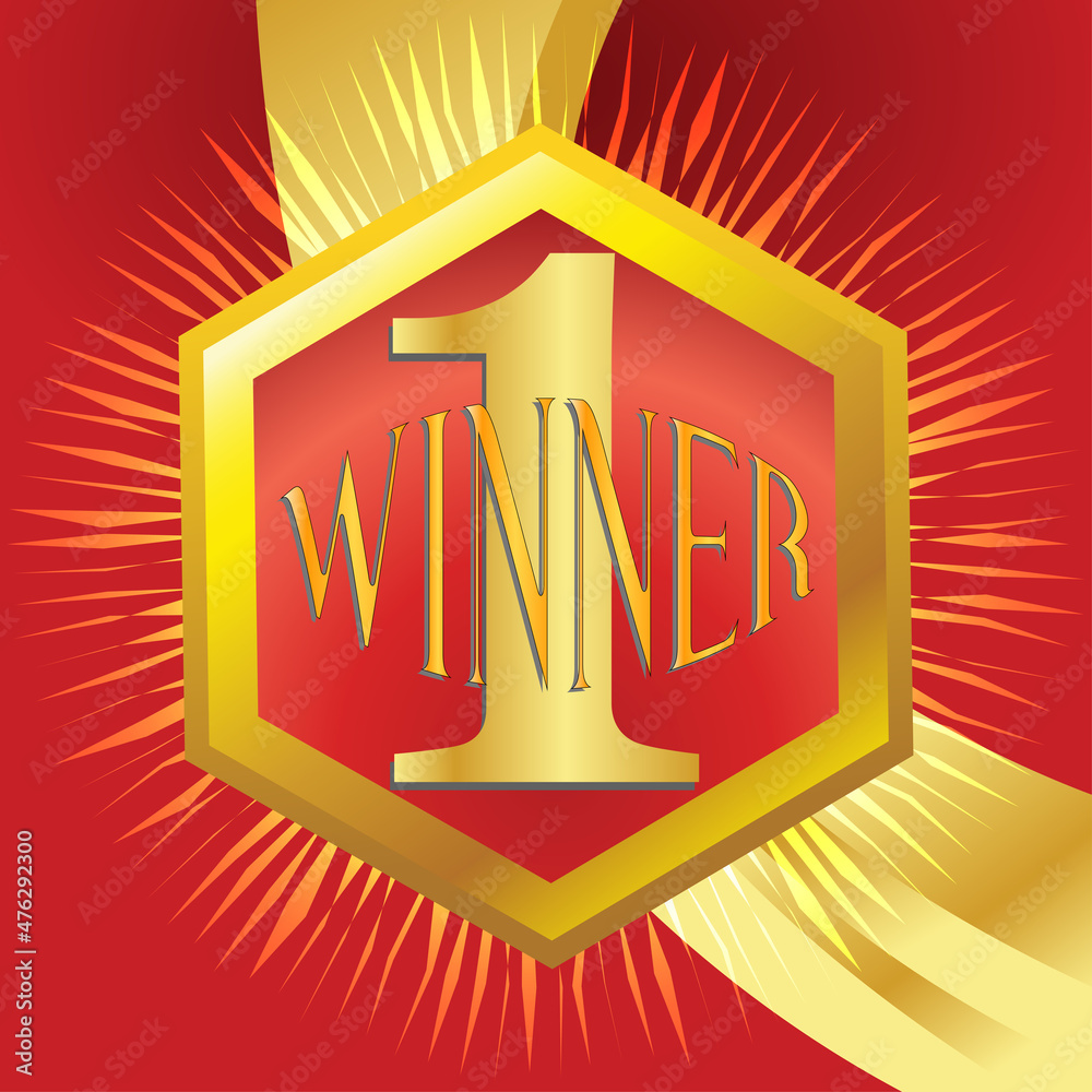 Winner, number one symbol winner banner Stock Vector | Adobe Stock