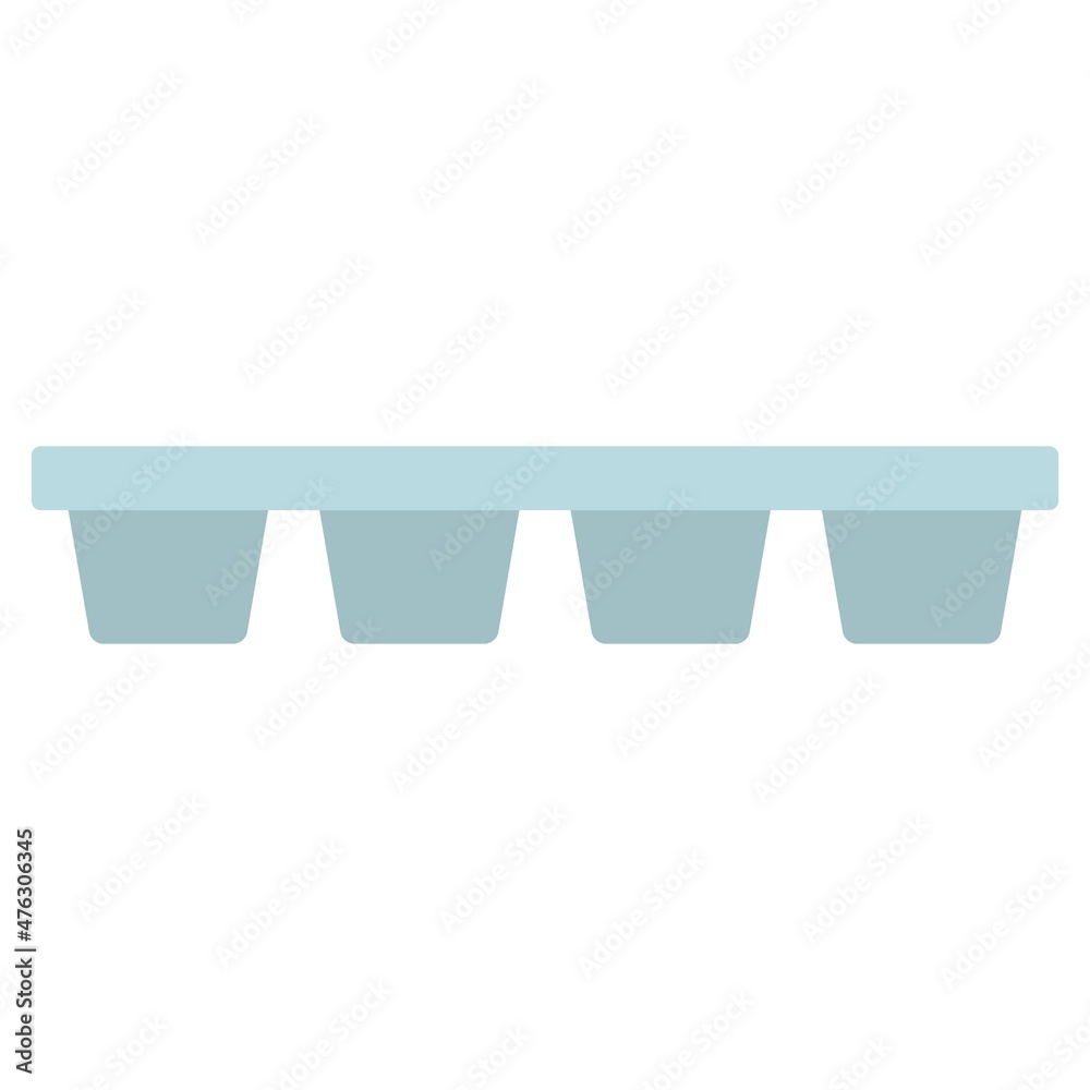 ice cube tray flat clipart vector illustration Stock Vector | Adobe Stock