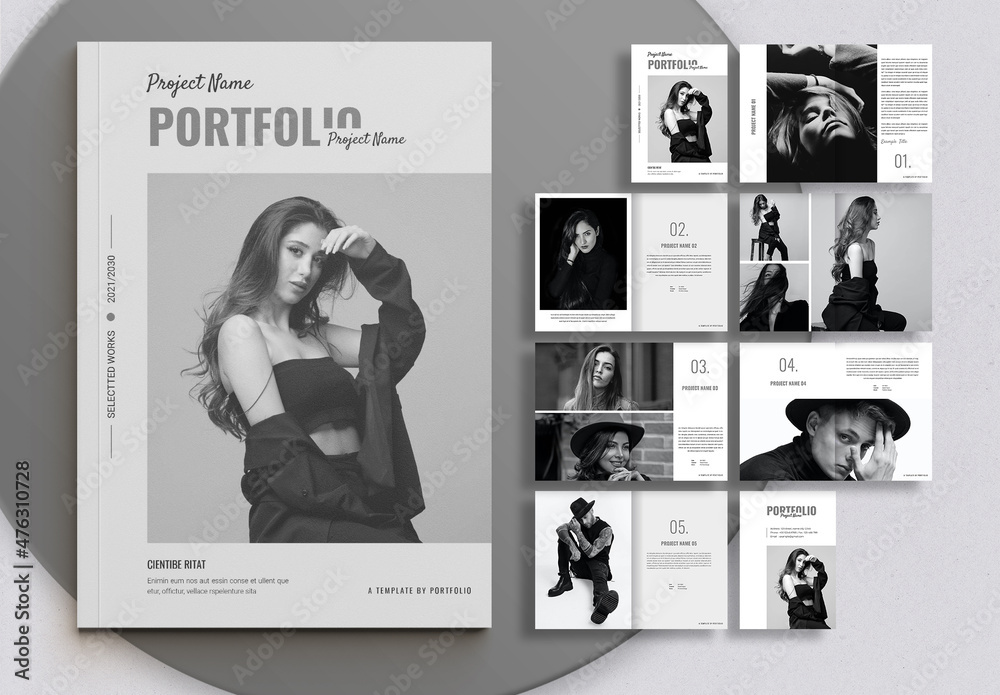 Modern Portfolio Layout Stock Template | Adobe Stock