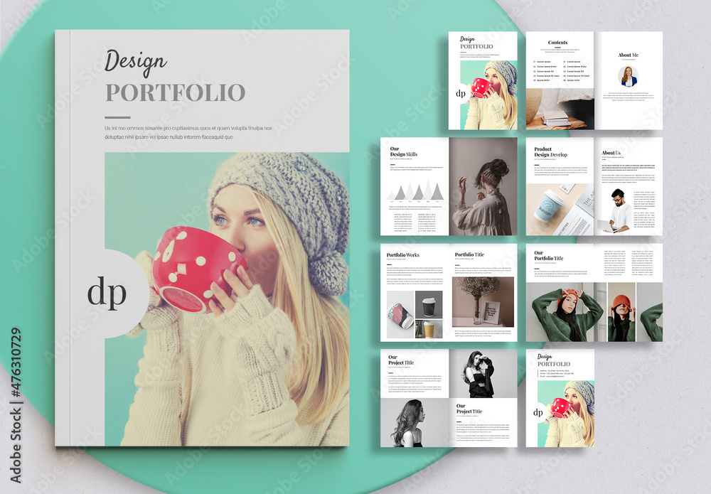 Clean Portfolio Layout Stock Template | Adobe Stock