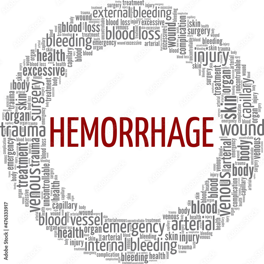 Hemorrhage - loss of blood conceptual vector illustration word cloud ...