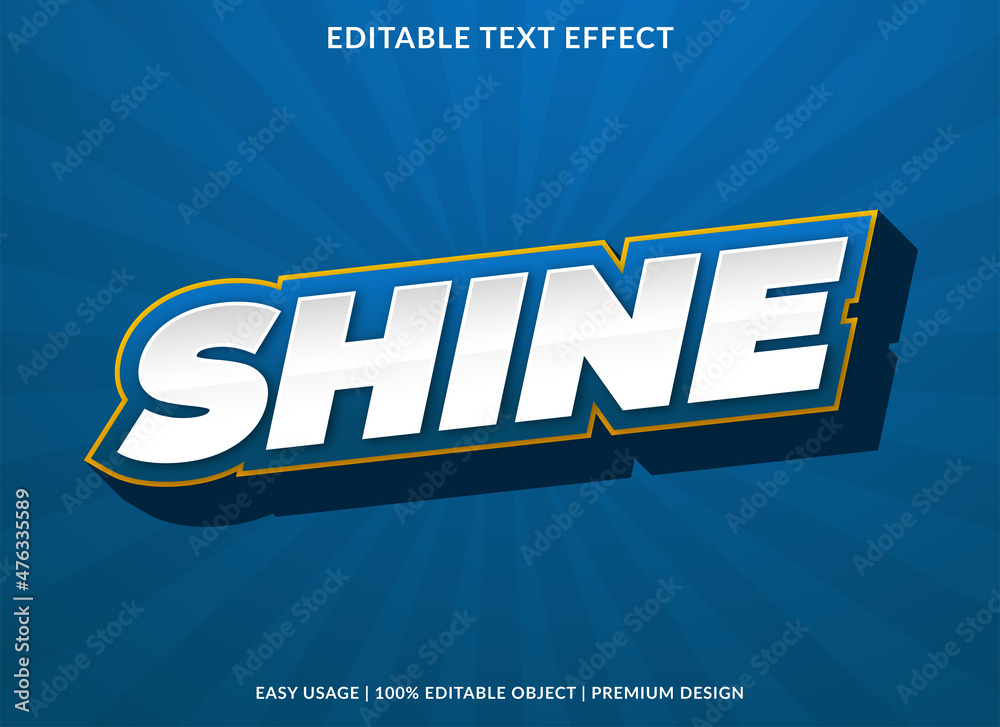 shine text effect editable template use for business brand and logo ...