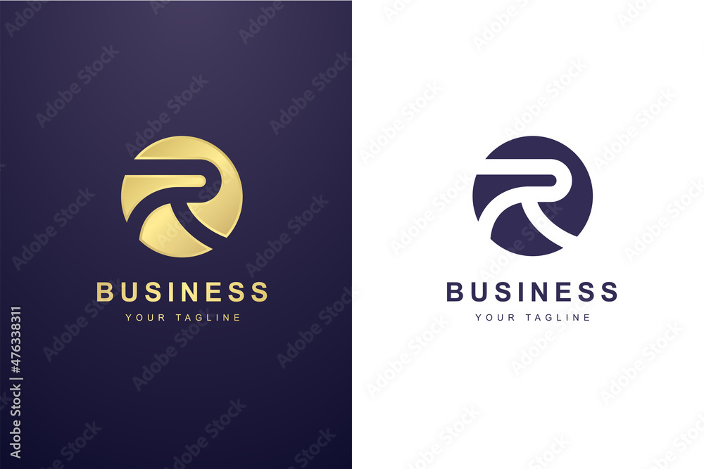Initial Letter R Logo For Business or Media Company. Stock Vector ...