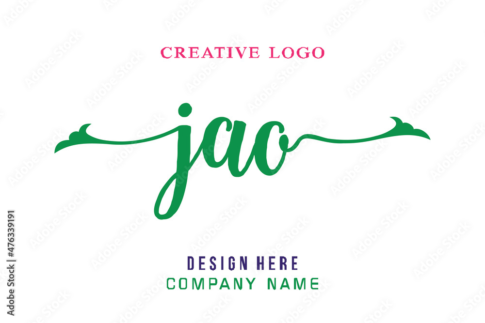 JAO lettering logo is simple, easy to understand and authoritative ...
