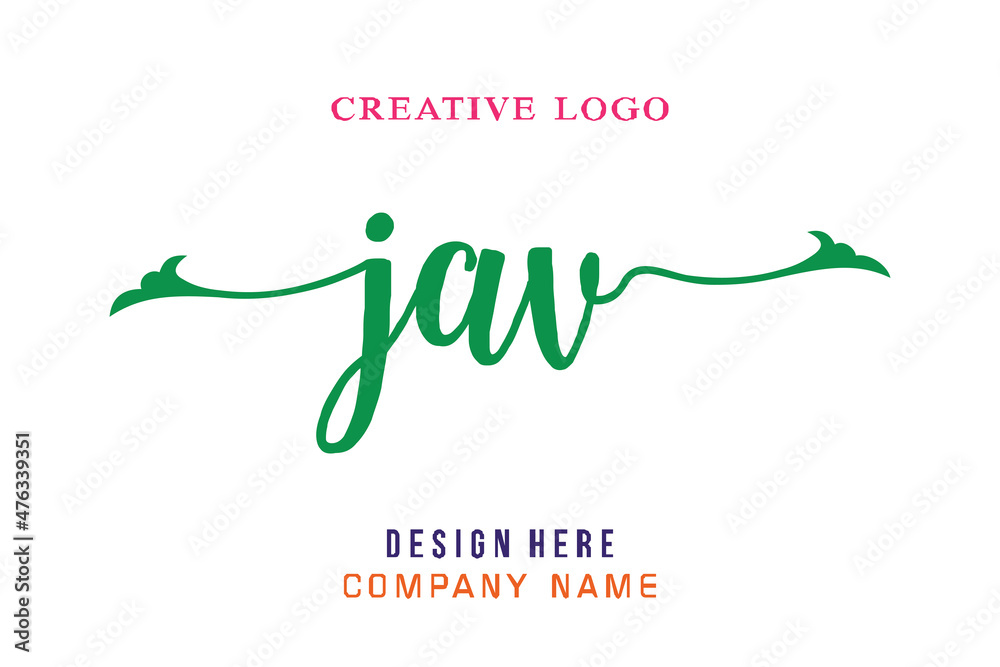 JAV lettering logo is simple, easy to understand and authoritative ...