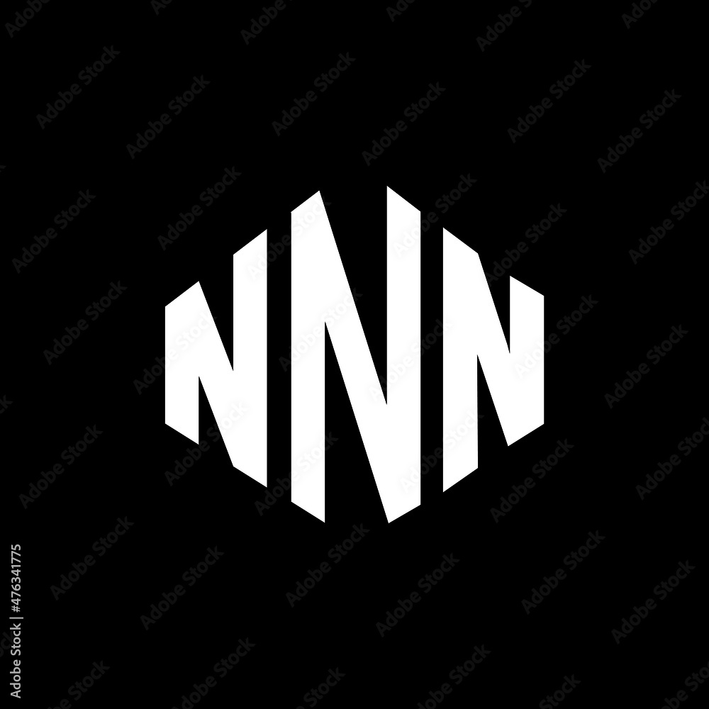 NNN letter logo design with polygon shape. NNN polygon and cube shape ...