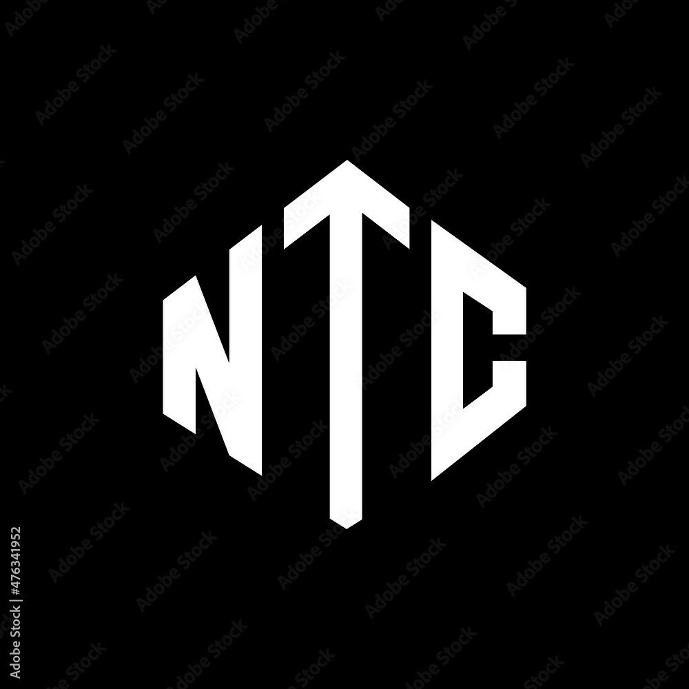 NTC letter logo design with polygon shape. NTC polygon and cube shape ...
