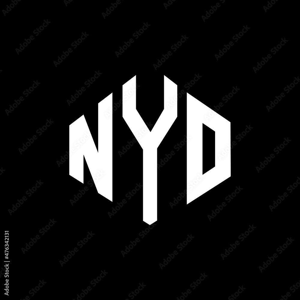 NYO letter logo design with polygon shape. NYO polygon and cube shape ...